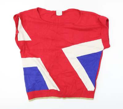 George Womens Red Crew Neck Cotton Blend Jumper Size 8 | eBay UK