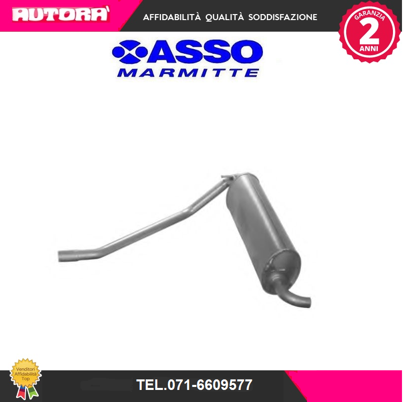 127147 Silenziatore post.adatto a Fiat Panda (169) Natural Power 07 ...