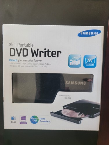 Samsung Slim Portable DVD Writer SE-208 USB External Storage - NEW ...