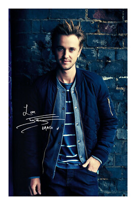 Tom Felton Draco Malfoy Signed A4 Photo Print Harry Potter Autograph ...