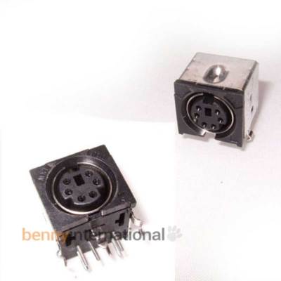 6 Pin Mini Din Socket Connector PS2 Female PC Mouse Keyboard PCB Solder ...
