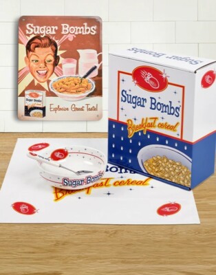 Fallout 76 New Vegas Sugar Bombs Breakfast Bundle Bowl Cereal Box Tin ...