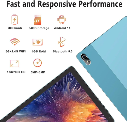 SEBBE Tablet Octa-Core 2.0 GHz, Touch 5G+2.4G WiFi 4GB S23 Blue | eBay