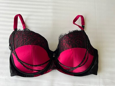 VAMP BRA SIZE 10F WORN ONE HENS W/END UNDERWIRE BEAUTIFUL DETAIL ...