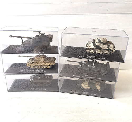 DeAgostini Combat Tanks Collection 1:72 Diecast Models Lot of 6 WWII ...