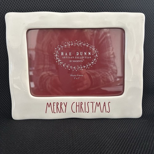 RAE DUNN MERRY CHRISTMAS PICTURE FRAME ARTISAN COLLECTION FOR 5”x 7 ...