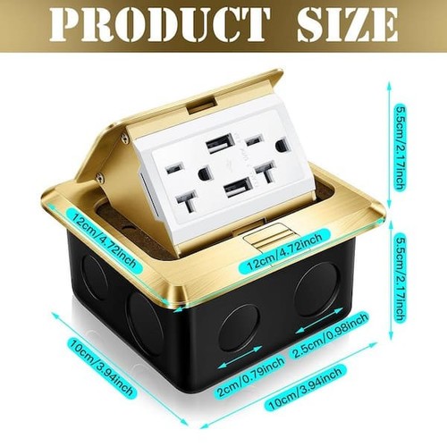 Gold 20A Weatherproof, Tamper Resistant Pop up Floor, Counter Top ...