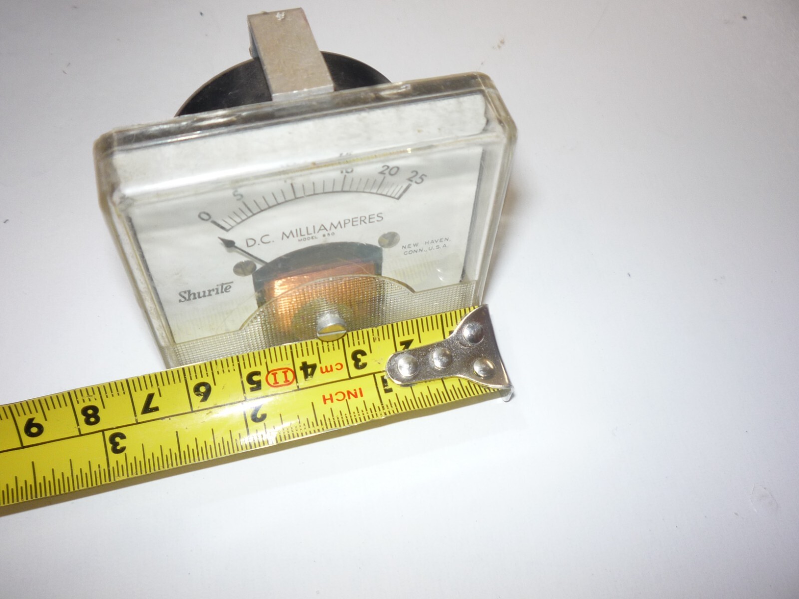 Vintage Shurite DC Milliamperes panel Meter Model 850 0-25 DC - ham ...