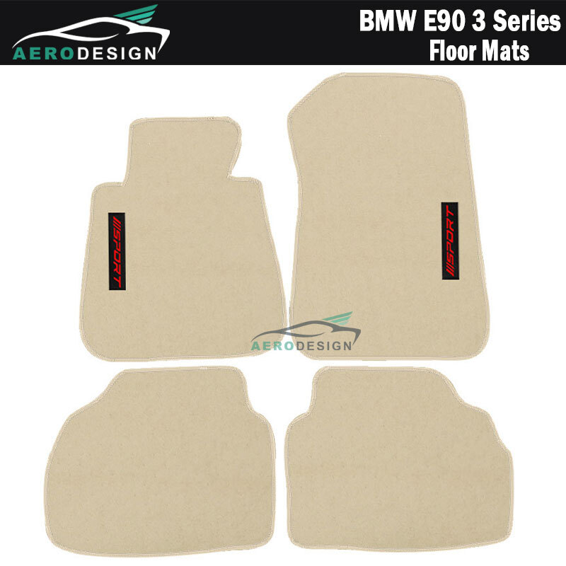 Fits 06-11 BMW 3 Series E90 Beige Nylon Floor Mats Carpet Front Rear ...
