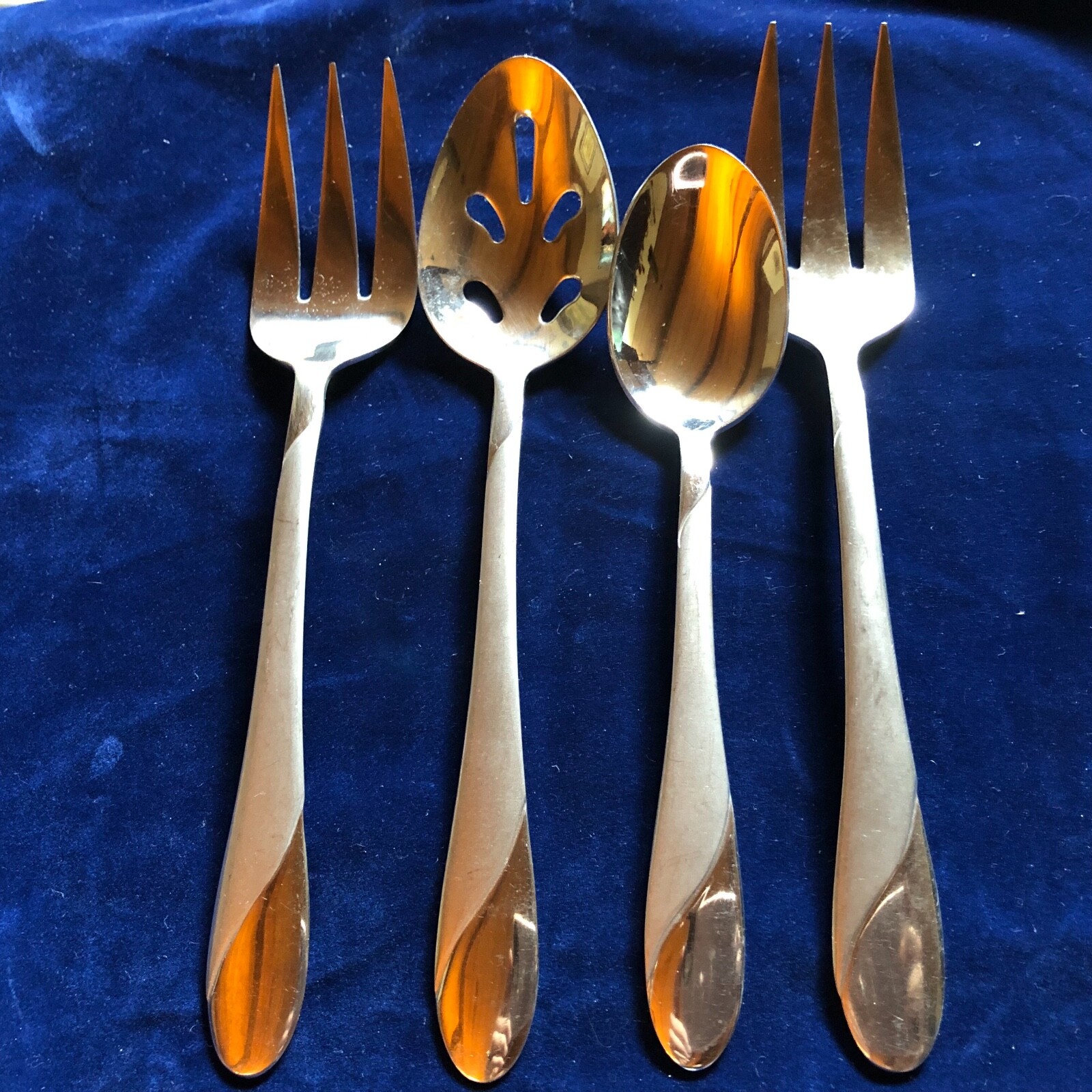 Cambridge SWIRL SAND Stainless Flatware Glossy Frosted CHOICE | eBay