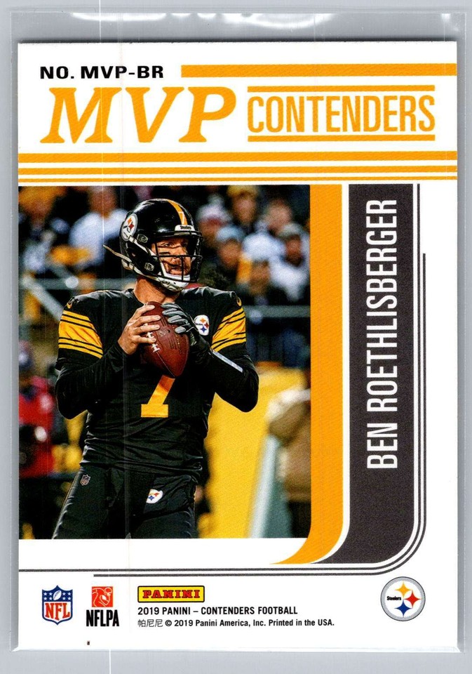 2019 Panini Contenders #MVP-BR Ben Roethlisberger Steelers MVP Contenders | eBay