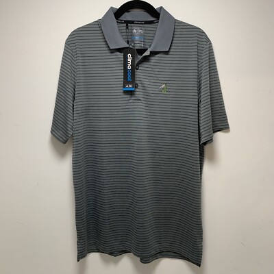 Adidas ClimaCool 2-Color Pencil Stripe Polo GOLF SHIRT (M) AE4437 Grey ...