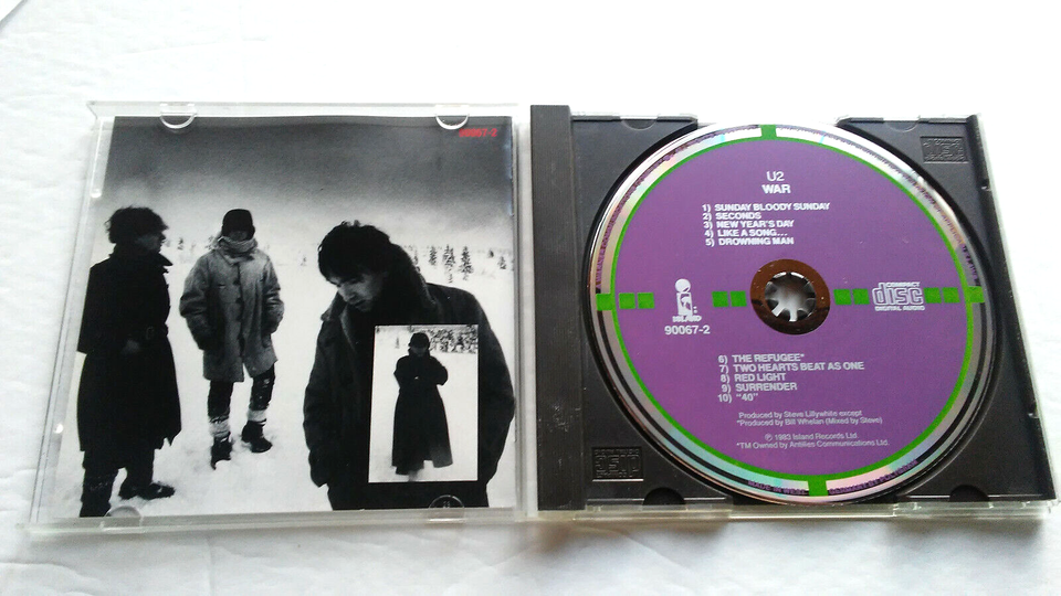 U2 WAR cd West Germany Target 1ST PRESS (01 MATRIX.FULL SILVER DISC HUB ...