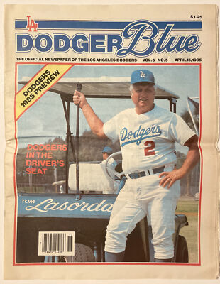 Dodger Blue (April 15, 1985) Tommy Lasorda Cover. Bob Welch Center ...