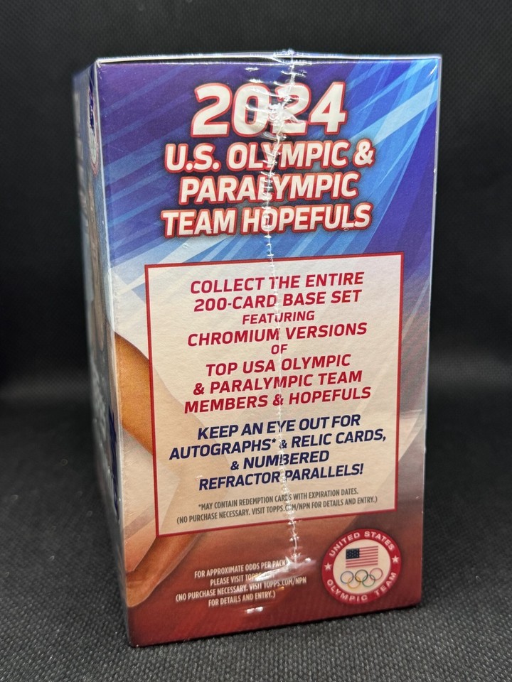 2024 Topps Chrome U.S. Olympic & Paralympic Hopefuls Blaster Value Box ...