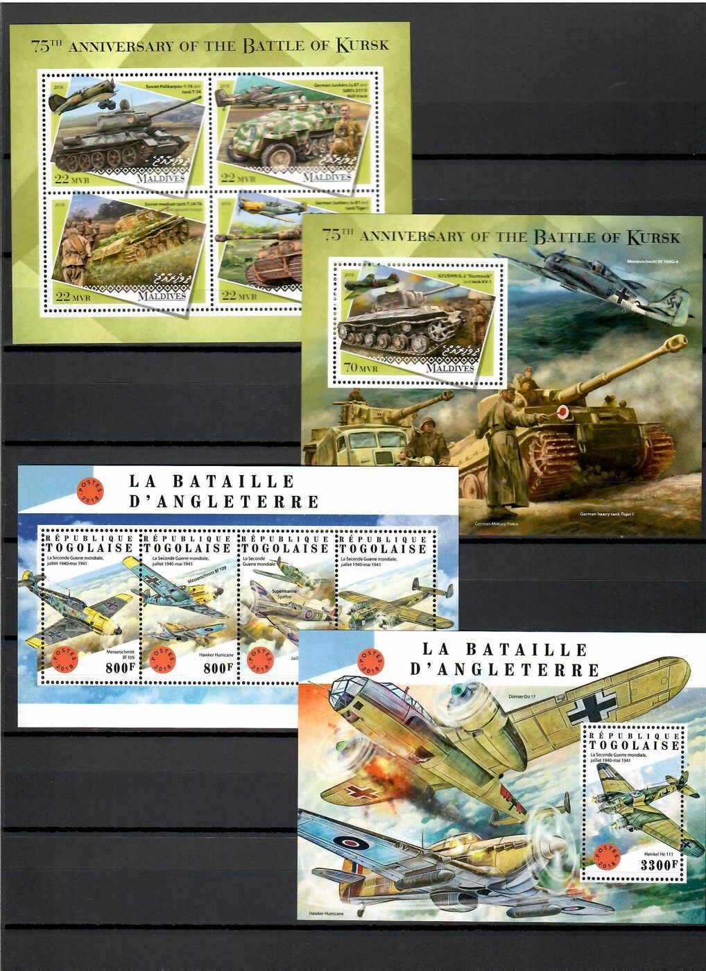 World War II WWII Collection [3] 54 sheets from 2017-2018 MNH #CNA159 ...