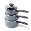 Oxo Saucepan Set 3 Piece Ceramic Non-Stick Induction (Damaged Packaging ...
