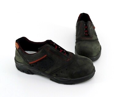 Safety Boots Atlas Work Shoes S1 Real Leather Anthracite Green Size 38 ...