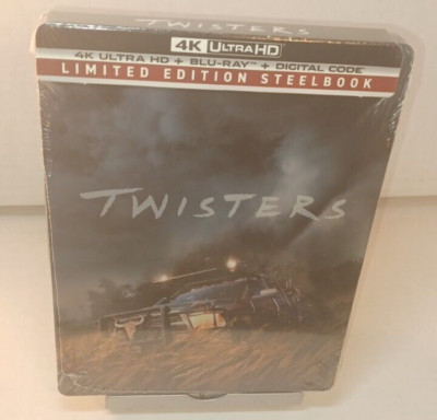 Twisters 4K Steelbook (4K + Blu-ray-No Digital Code)-Box Shipping with ...