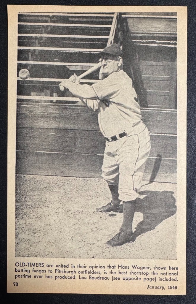 Honus Wagner Pittsburgh Pirates Old Timer HOF vintage magazine 1949 ...
