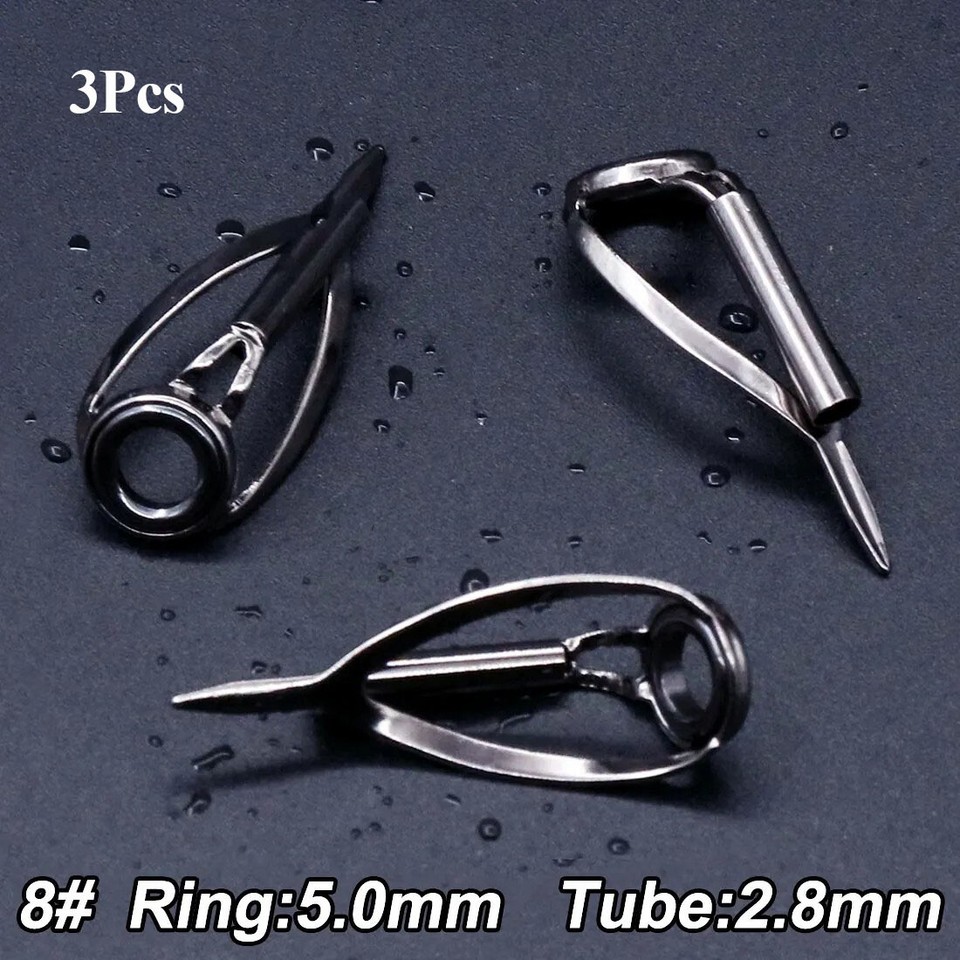 9KM Fishing Rod Tip Repair Kit Stainless Frame Tip Top Guide Rod ...