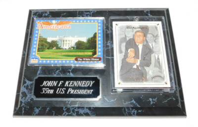 NEAT MOUNTED UPPER DECK JOHN F KENNEDY TRADING CARD MOUNTED ON PLAQUE ...