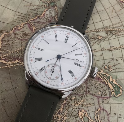 CH Meylan 60 Minute Register chronograph pocket watch movement in ...