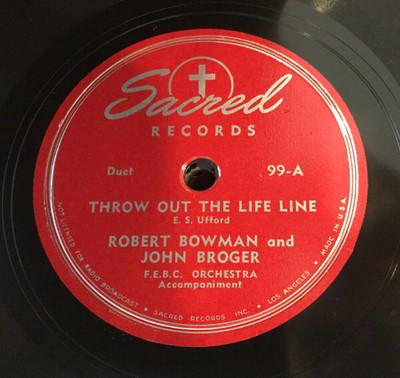 Robert Bowman And John Broger – Throw Out The Life Line (USA 10" ) | eBay