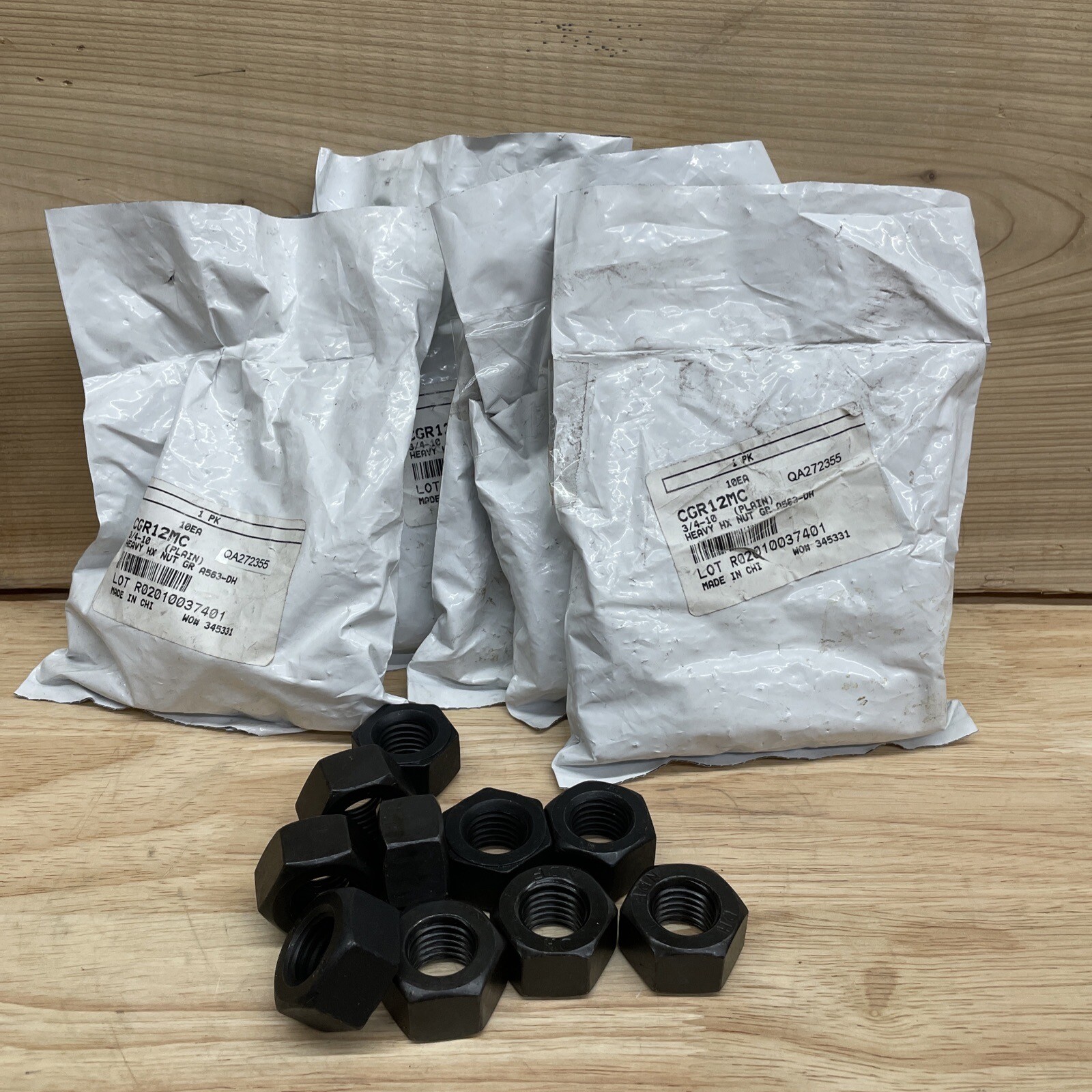 Heavy HX 3/4-10”plain Nut GR A563-DH Pack Of Ten, Lot Of 5 Packs | eBay