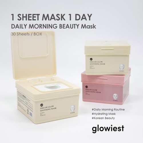 DREAM GLOW BEAUTY MASK (30ea) - Soybean + Rice + Probiotics | Korean ...