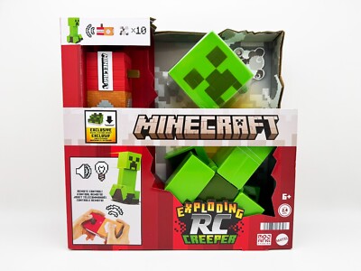 Minecraft Exploding RC Creeper Car & DLC Code Explosion Mattel NEW ...