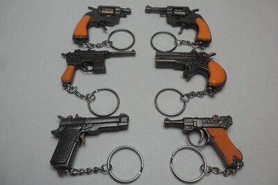 2 TOY CAP GUN KEYRING KEY RING ACCESSORY REWARD FAVOR PARTY SOUVENIR ...