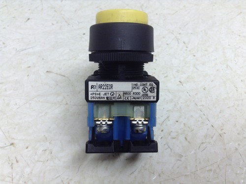Fuji Electric AR22EOR Yellow Momentary Push Button AR22E0R | eBay