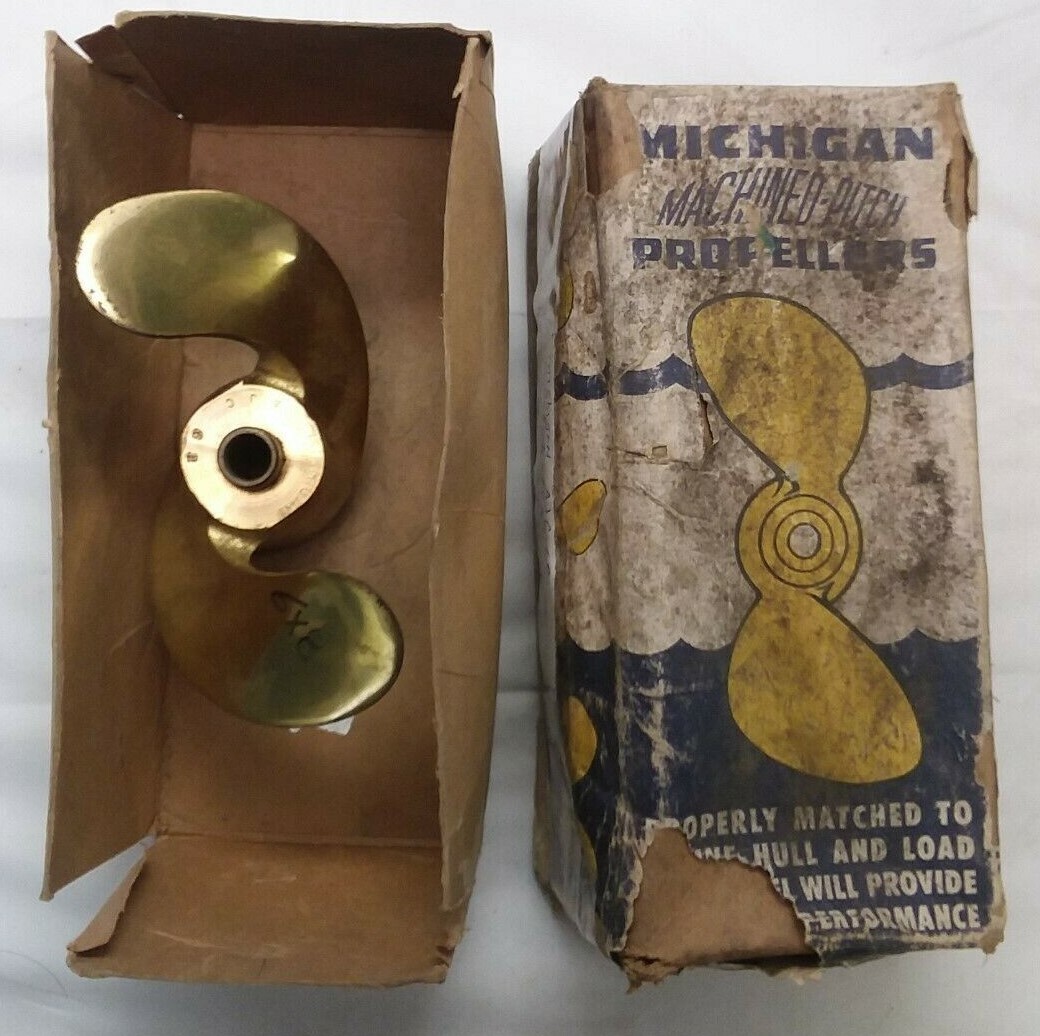 New in box, Michigan Prop AJC-62, Bronze 6X8, McCulloch, El gin, Serars ...