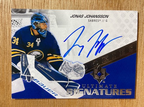 Jonas Johansson Rookie Auto 2020-21 Ultimate Collection Signatures RC ...