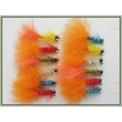 Humongous, Trout Flies, 12 Pack, Orange Tails, Size 10, Fishing flies ...