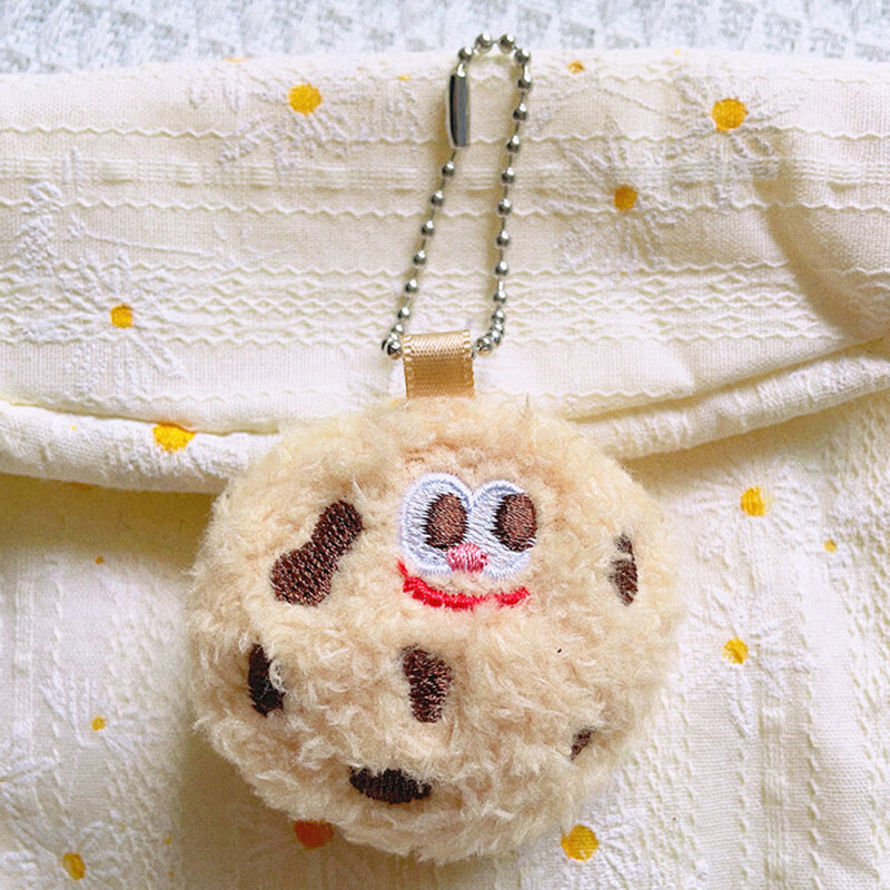 Plush Biscuit Key Chain Personality Food Model Bag Pendant Fashion ...