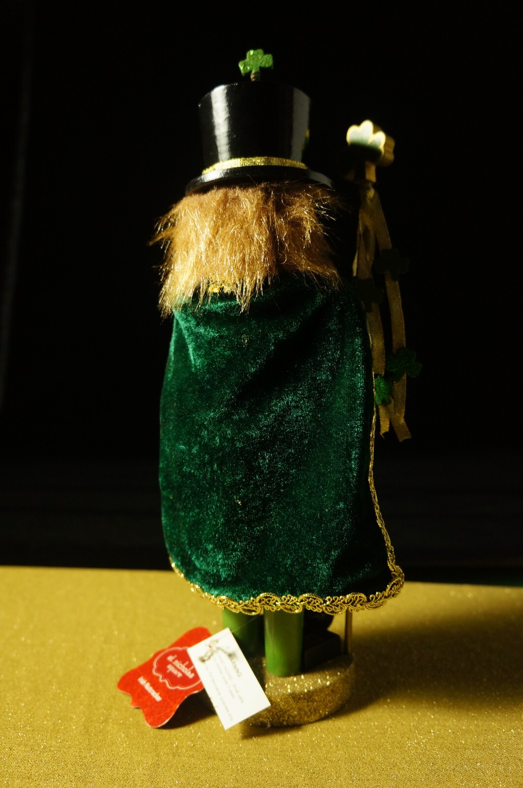 St.Nicholas Square Wood Irish Nutcracker Kohls Gold Glitter Base ...