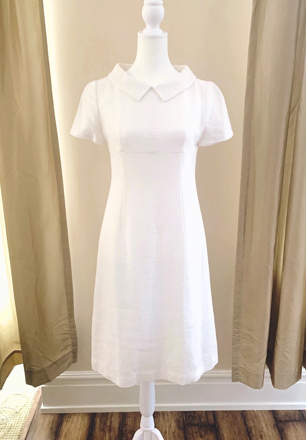Balenciaga Paris La Mode White Mod Empire Waist Dress… - Gem
