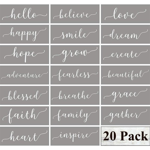 Inspirational Words Saying Stencils Template for Painting on Wood Wall Art 20 Pc | eBay