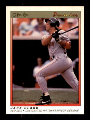 1992 Baseball O-Pee-Chee Jack Clark Boston Red Sox #21 2 | eBay