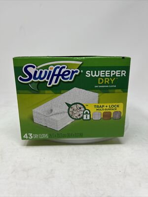 Swiffer Sweeper Dry Sweeping Cloths 43 Count Unscented Refills | eBay