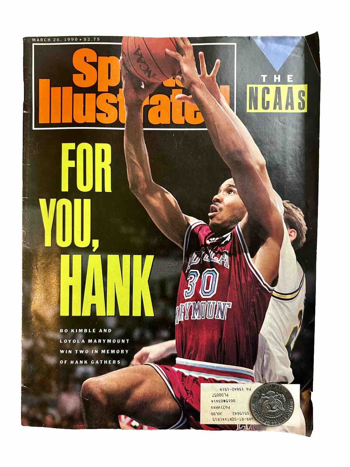 Sports Illustrated March 26 1990 NCAA Basketball Bo Kimble Hank Gathers ...