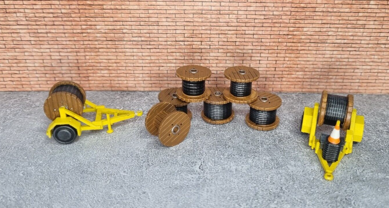 Utility Trailer with Cable Spools OO Gauge 1:76 Scale Model Railway ...