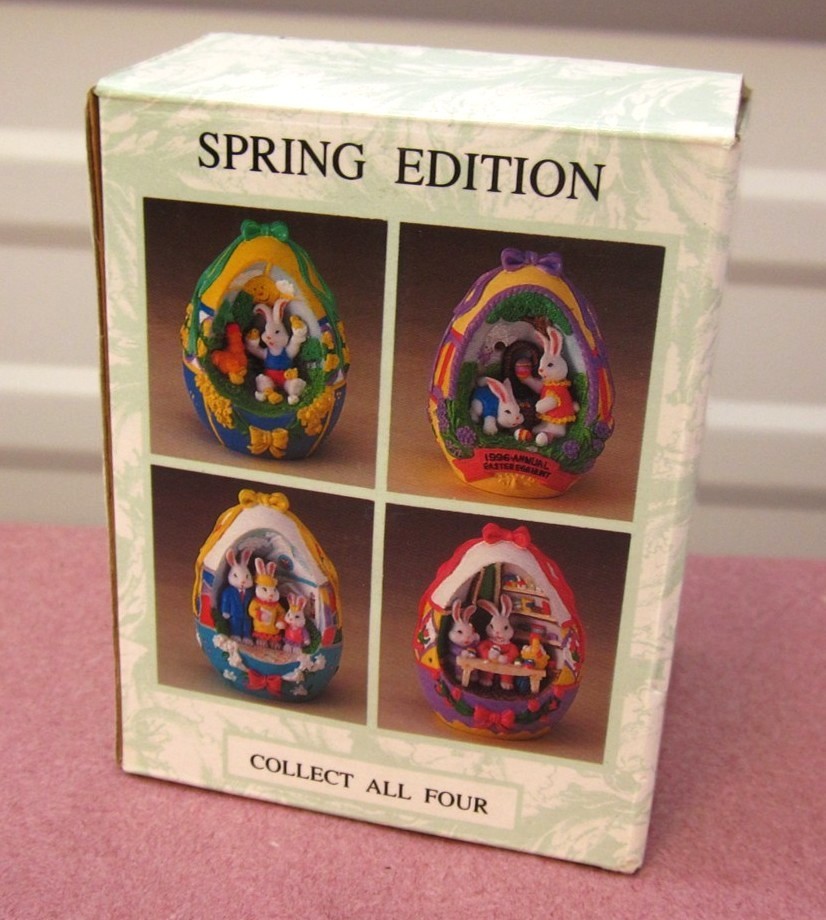 PETER COTTONTAIL decorative egg Easter Bunny w/ box 1996 Pageant 4 ...