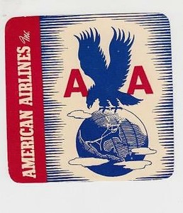 American Airlines inc decal/luggage tag 3 1/2x3 1/2 unused vintage | eBay