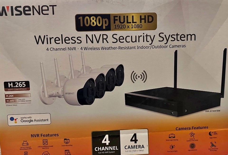 Wisenet 4 Wireless camera kit (24/7 Color) (dual light) | eBay