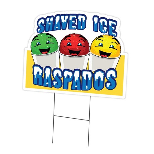 Shaved Ice Raspados 12"x16" Yard Sign with Stake, Double-Sided | eBay
