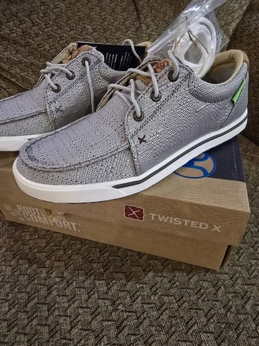 Twisted X Hooey Loper Shoes Womens Size 8 MWestern Gray Loafer Lace up ...