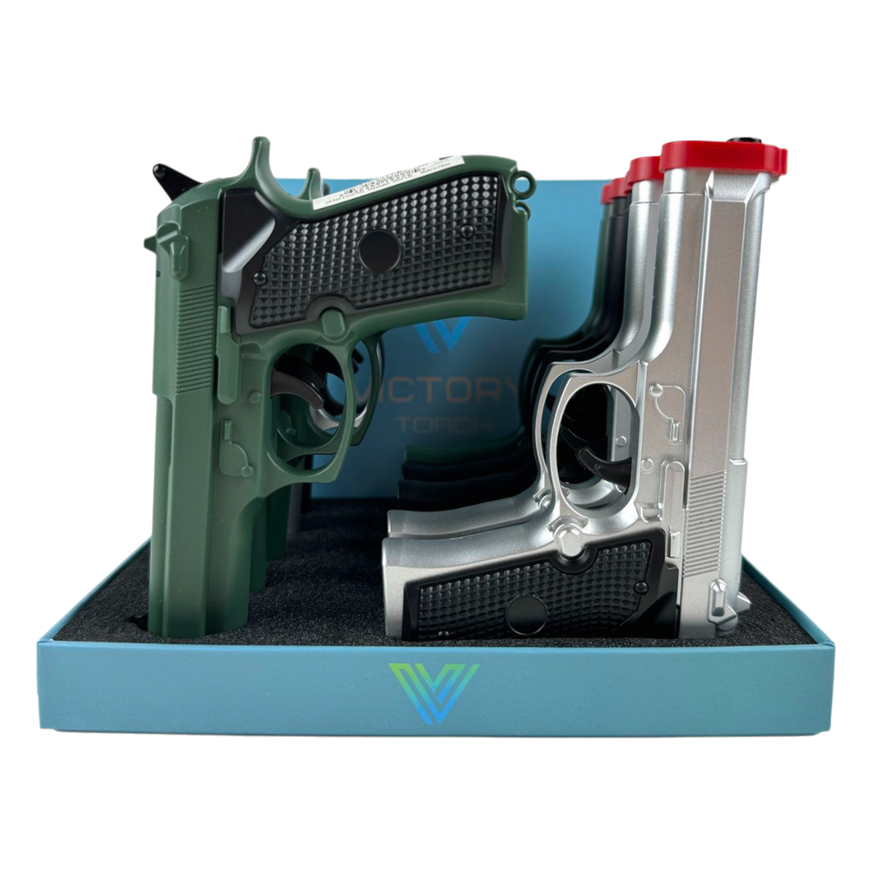 Blazing Flame Gun Revolver Shaped Jet Torch Lighter with USA Legal Red ...